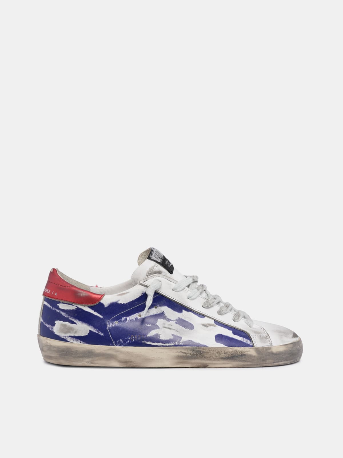Metallic red and blue Super-Star sneakers | Golden Goose