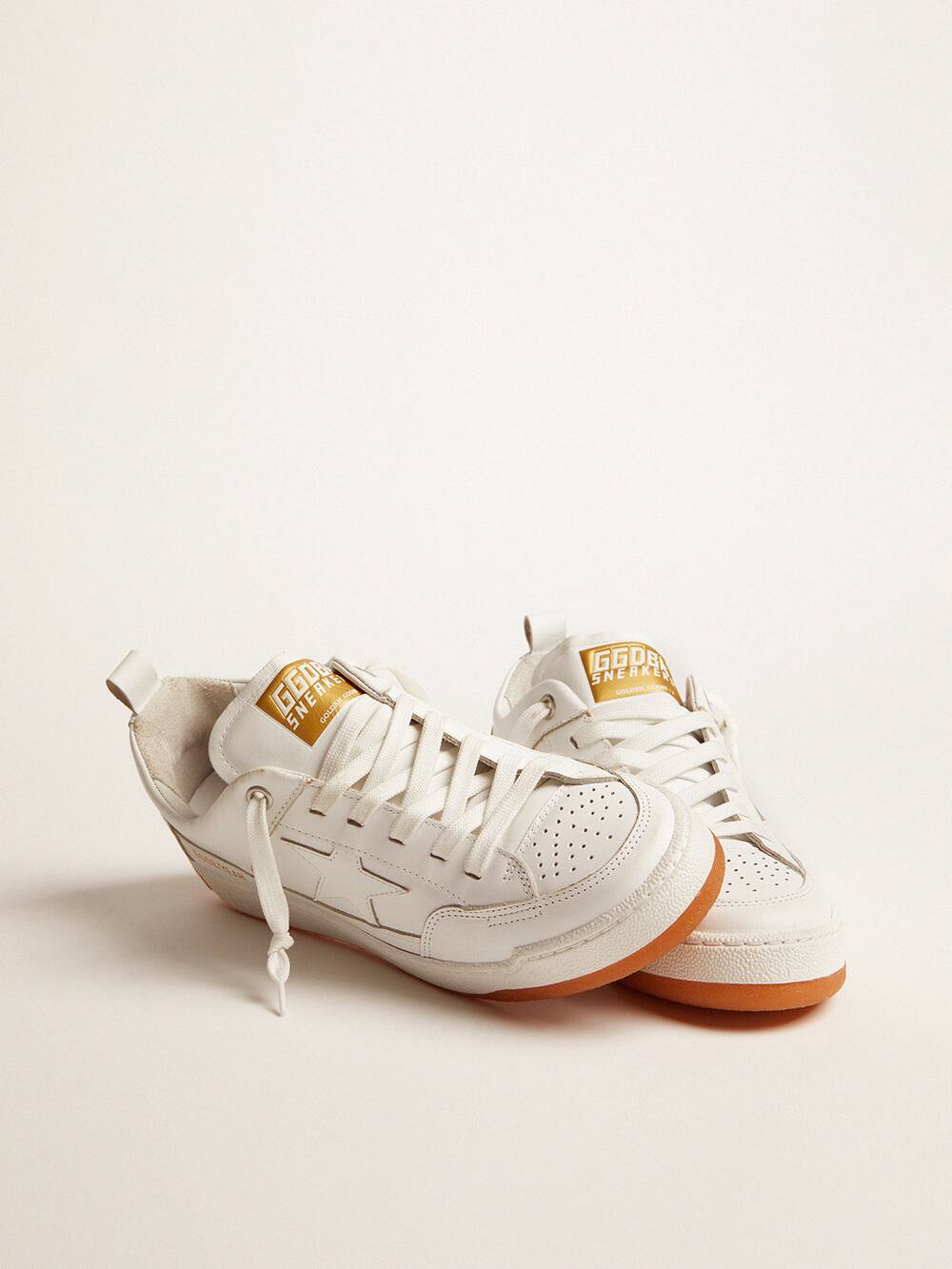 Men’s Yeah sneakers in optical white leather | Golden Goose