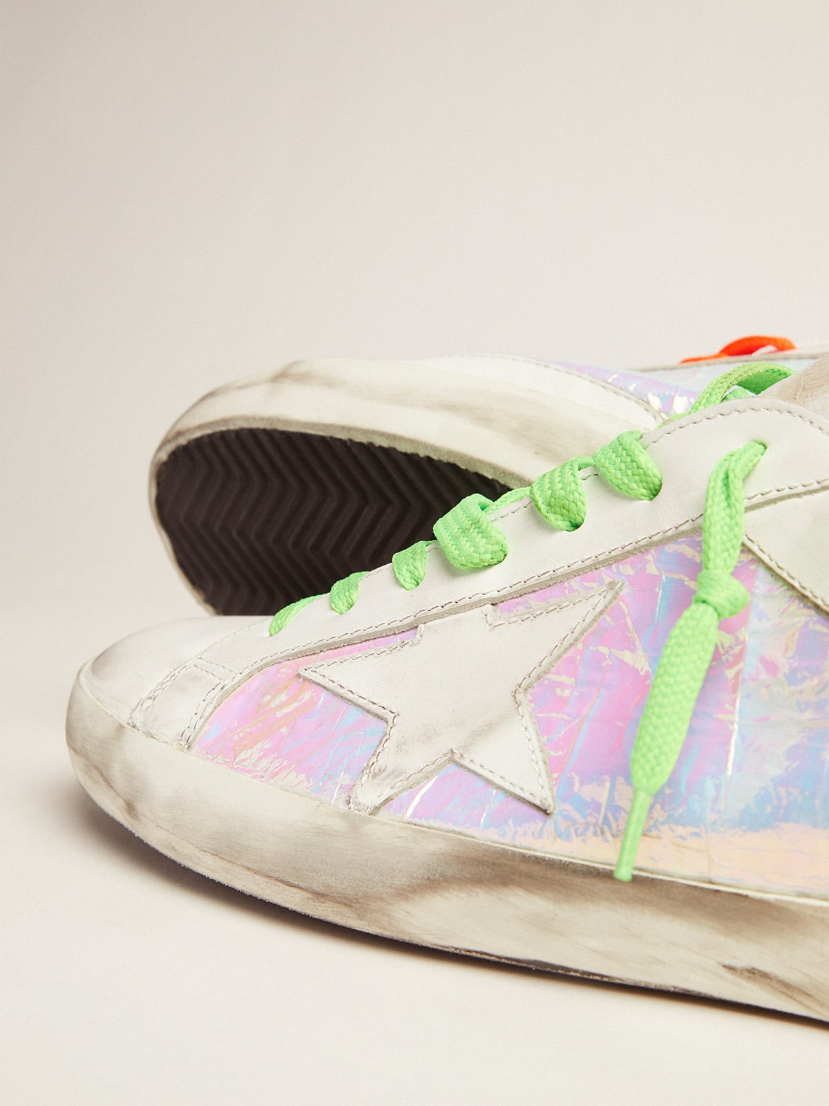 Men's Limited Edition LAB Super-Star sneakers with holographic and ...