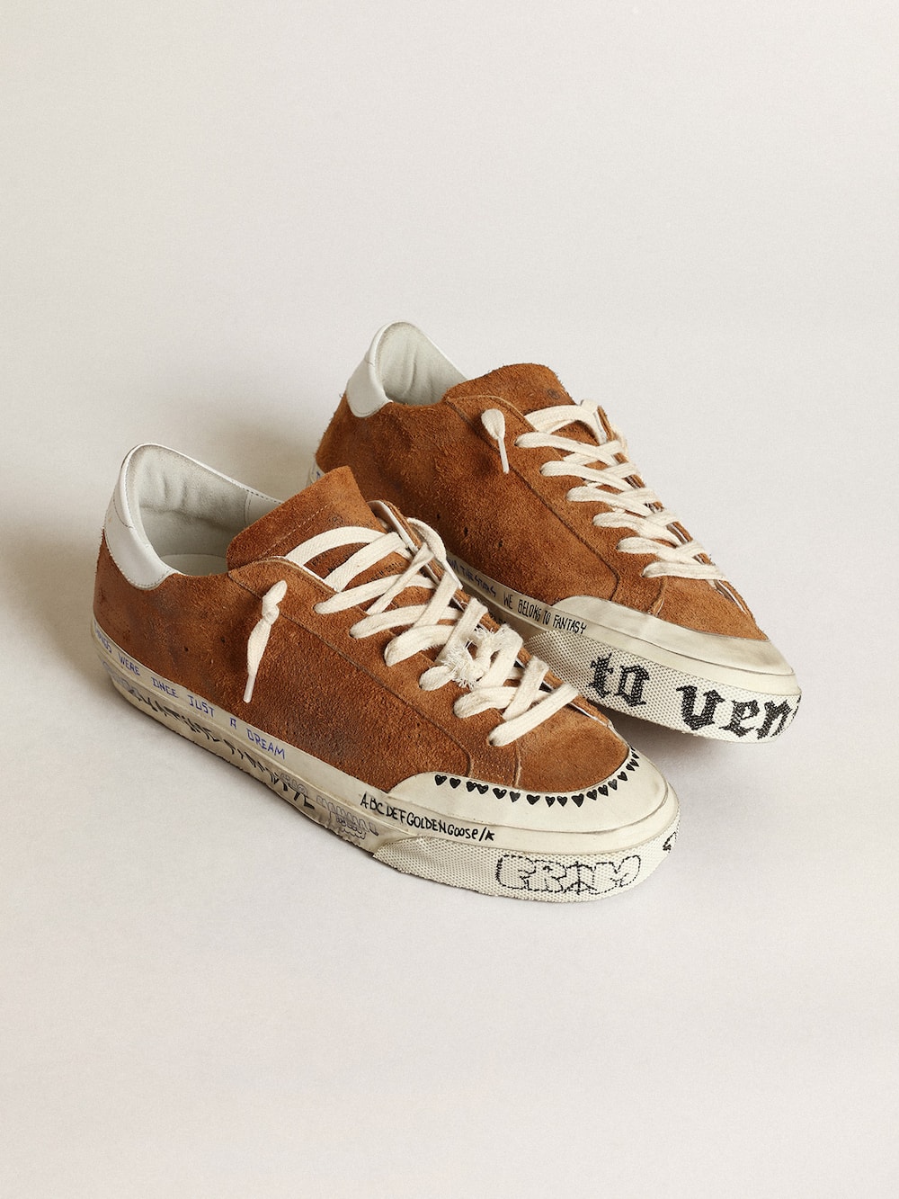 Men’s Super-Star Penstar LTD in suede with a perforated star | Golden Goose