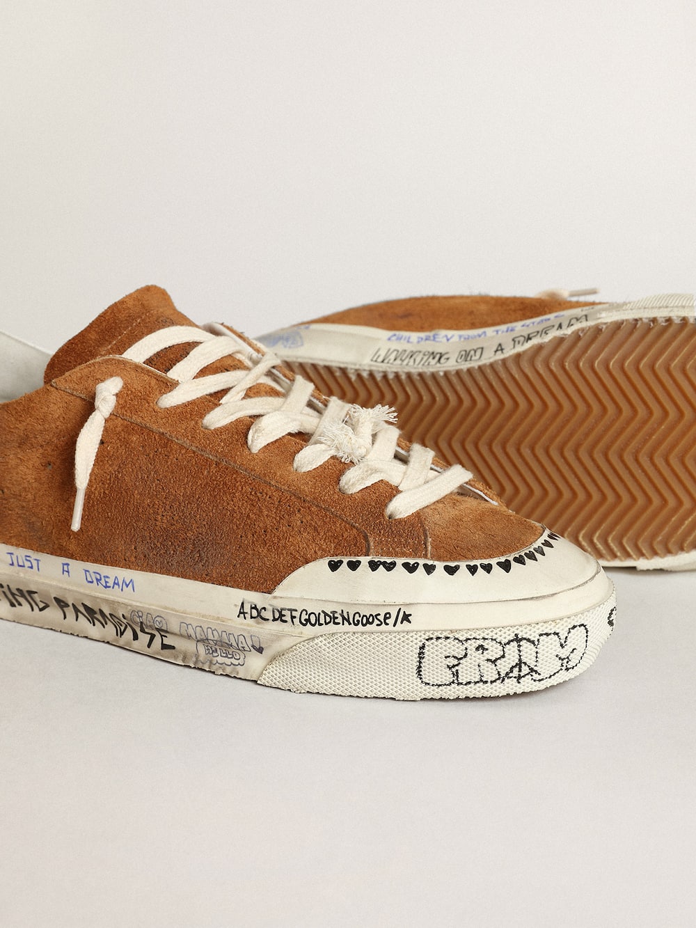 Men’s Super-Star Penstar LTD in suede with a perforated star | Golden Goose
