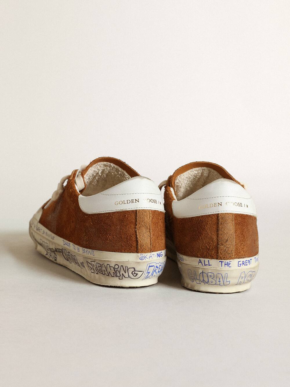 Men’s Super-Star Penstar LTD in suede with a perforated star | Golden Goose