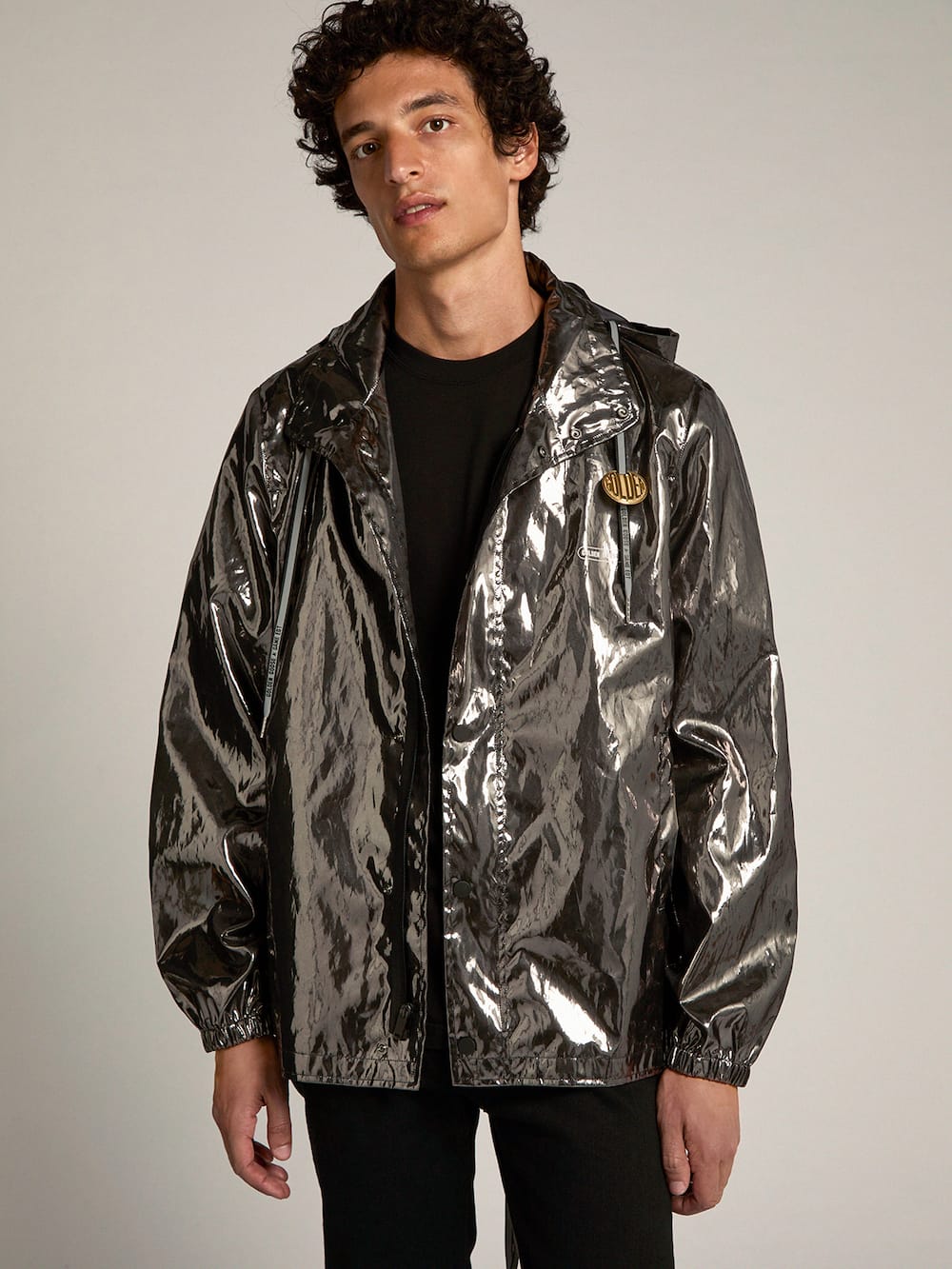 Game EDT Capsule Collection windcheater in dark silver color | Golden Goose