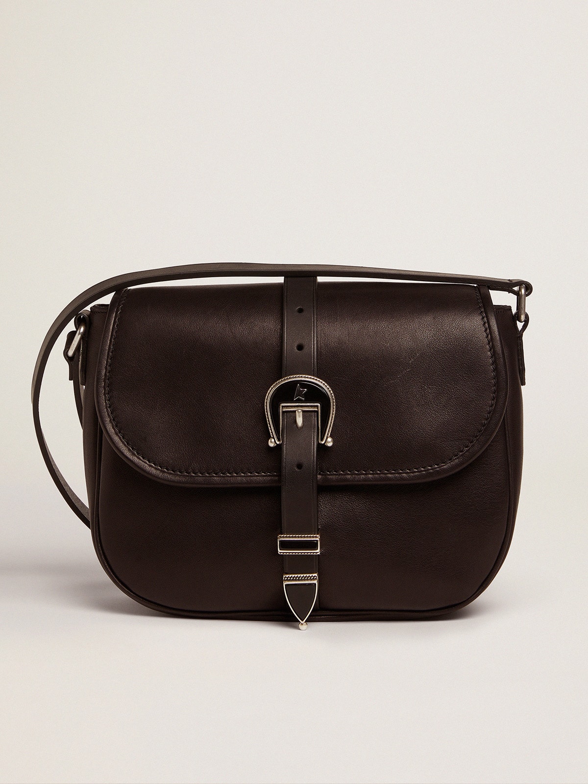 Medium black leather Rodeo Bag | Golden Goose
