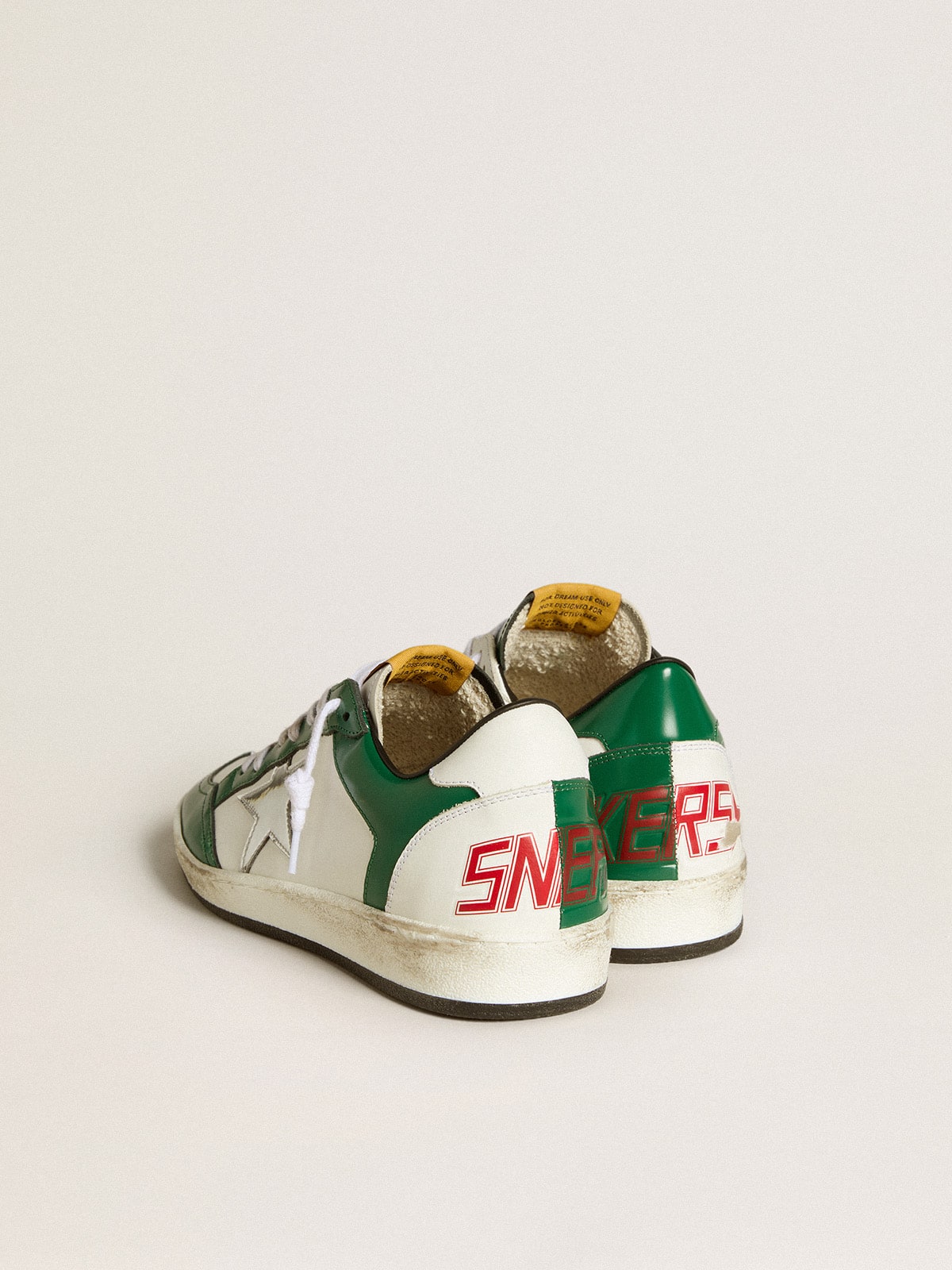 Women's Ball Star LAB in green and white leather with silver star ...