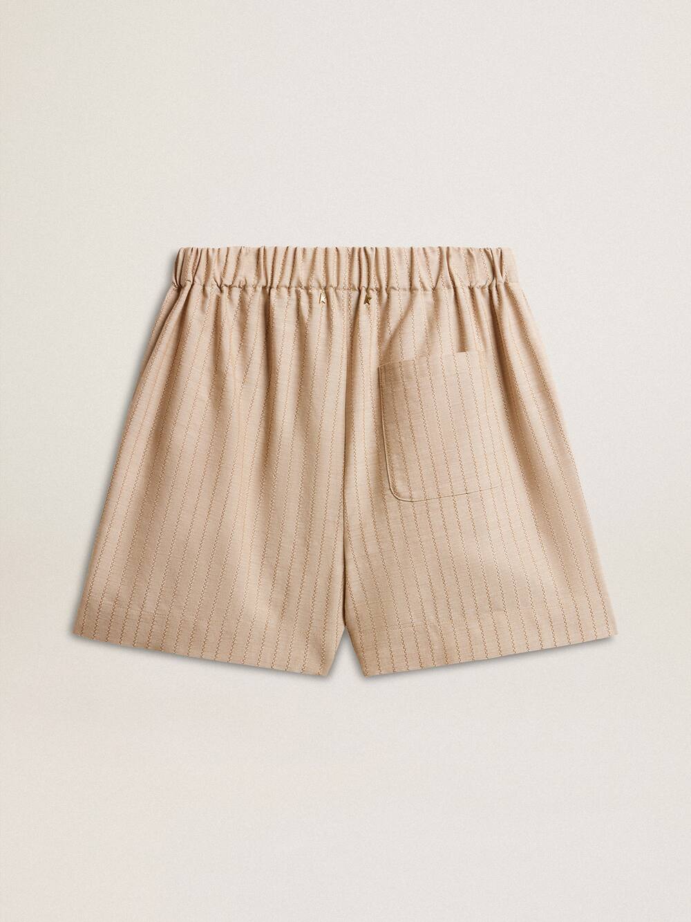 Dark beige shorts with back pocket | Golden Goose